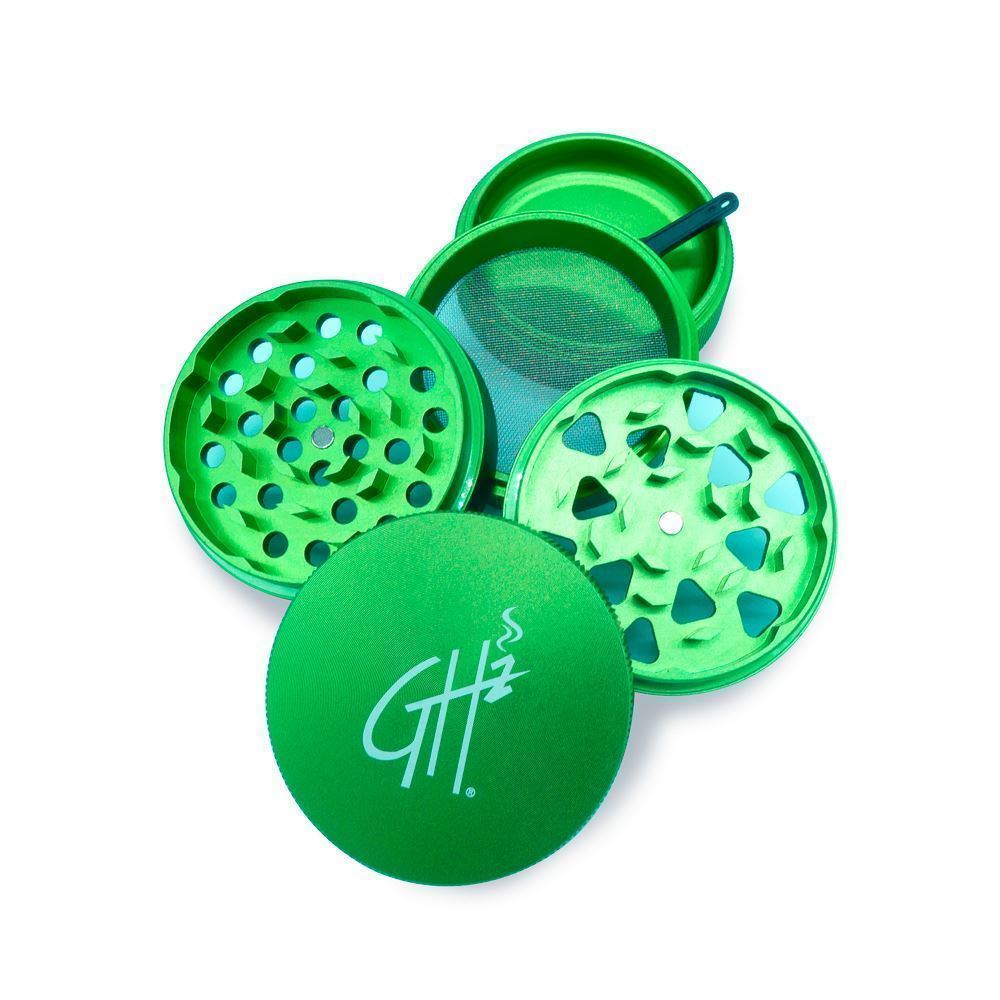 Travel Size Hard Top 55 mm Slime Green Five-Piece Herb Grinder