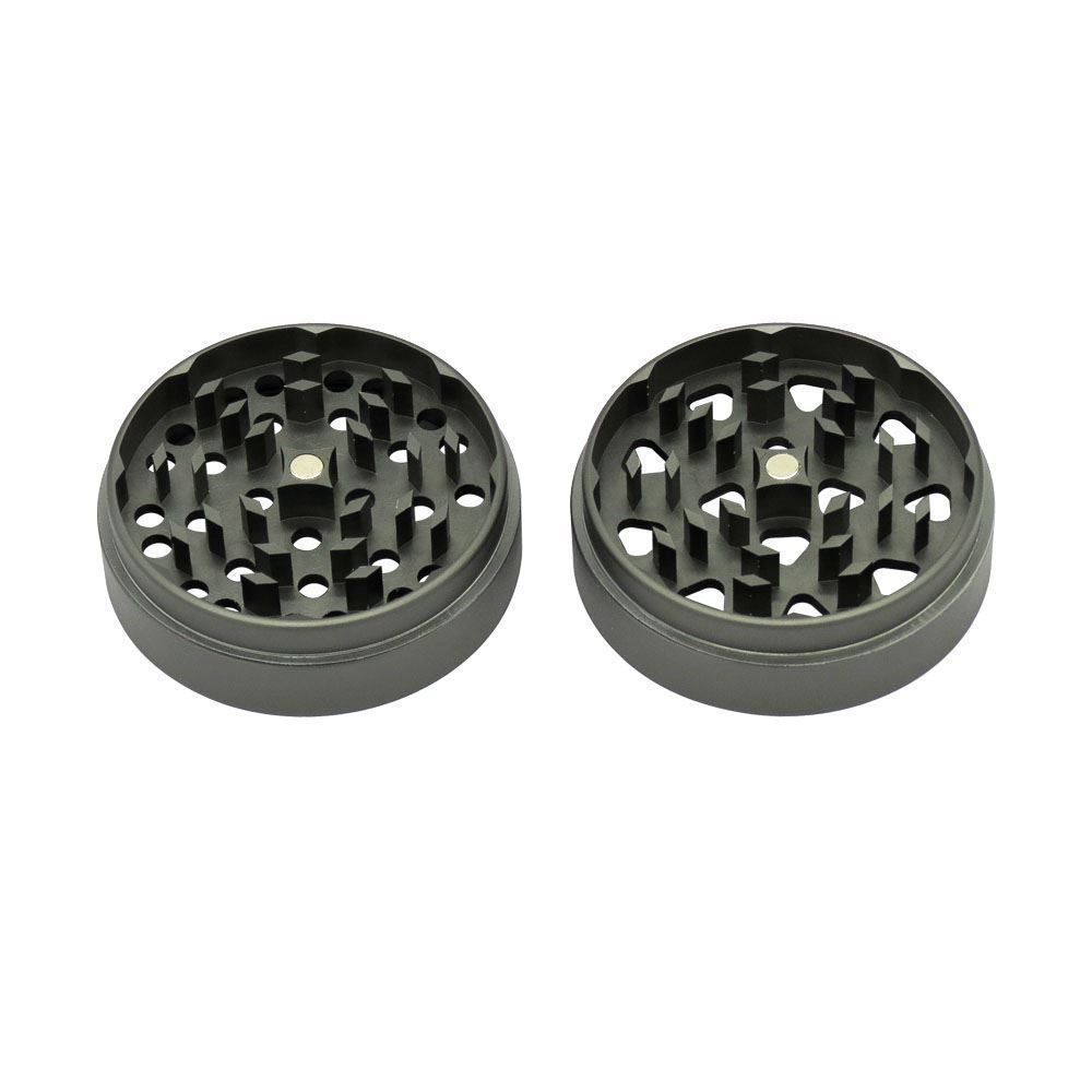 Large Size 63mm Gun Gray Hard Top Five-Piece Herb Grinder